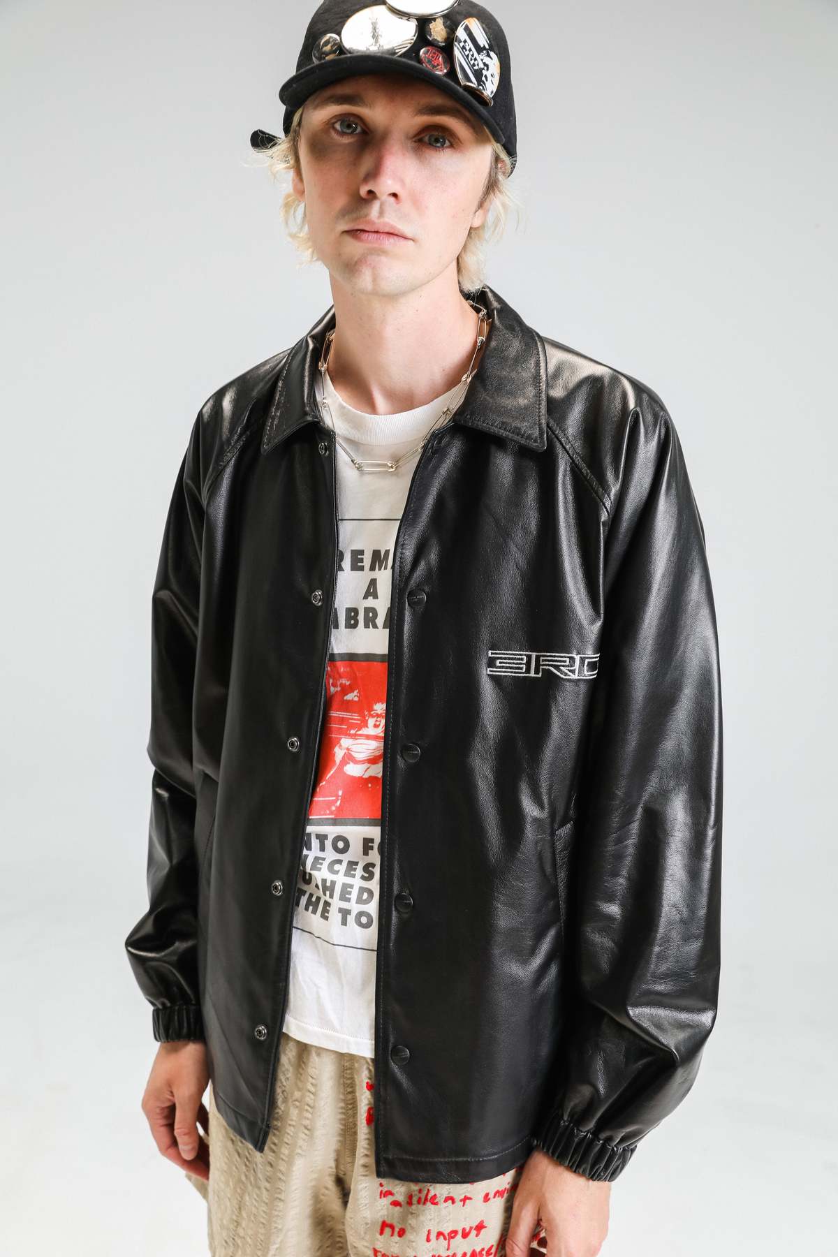 Enfants Riches Deprimes Leather Techno ERD Logo Coaches Jacket - Black ...