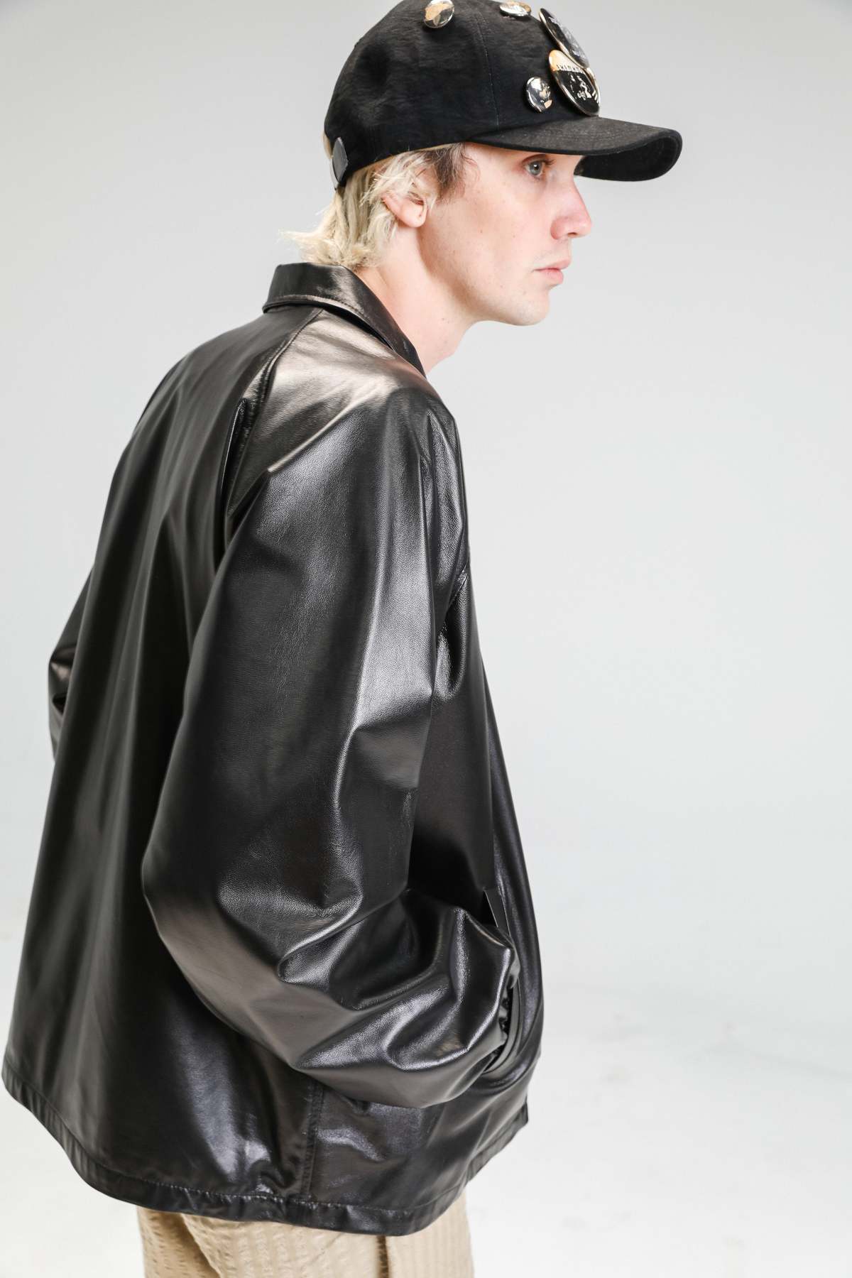 Enfants Riches Deprimes Leather Techno ERD Logo Coaches Jacket - Black ...