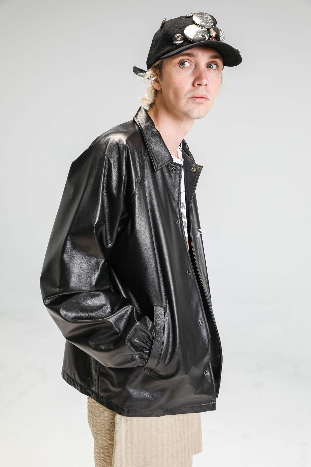 Enfants Riches Deprimes Leather Techno ERD Logo Coaches Jacket - Black ...