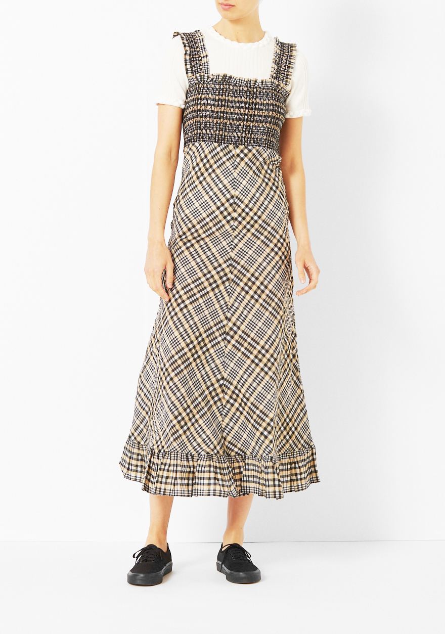 Ganni Smocked Charron Dress | Garmentory