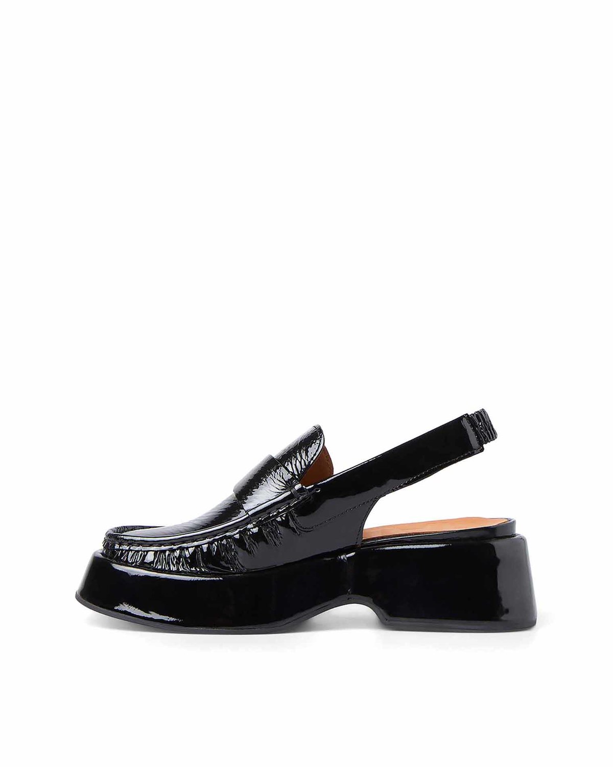 Ganni Platform Slingback Loafers - Black | Garmentory