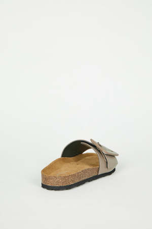 "INTENTIONALLY __________." Clarice Sandal - Fog | Garmentory