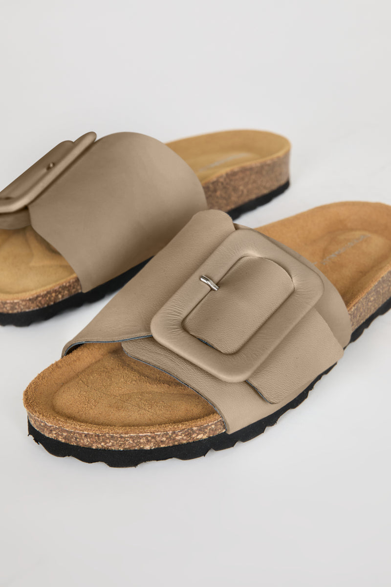 "INTENTIONALLY __________." Clarice Sandal - Fog | Garmentory