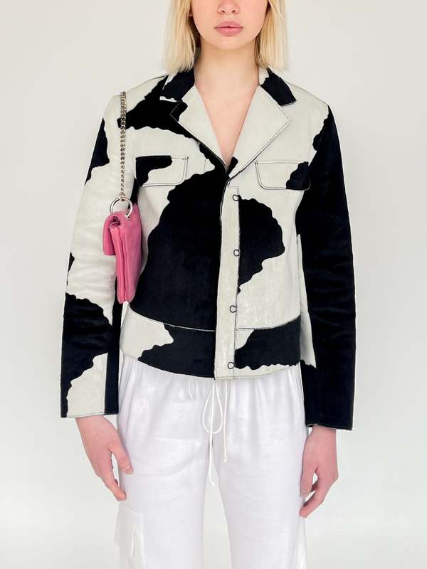 Leather Jacket - Cow Print | Garmentory