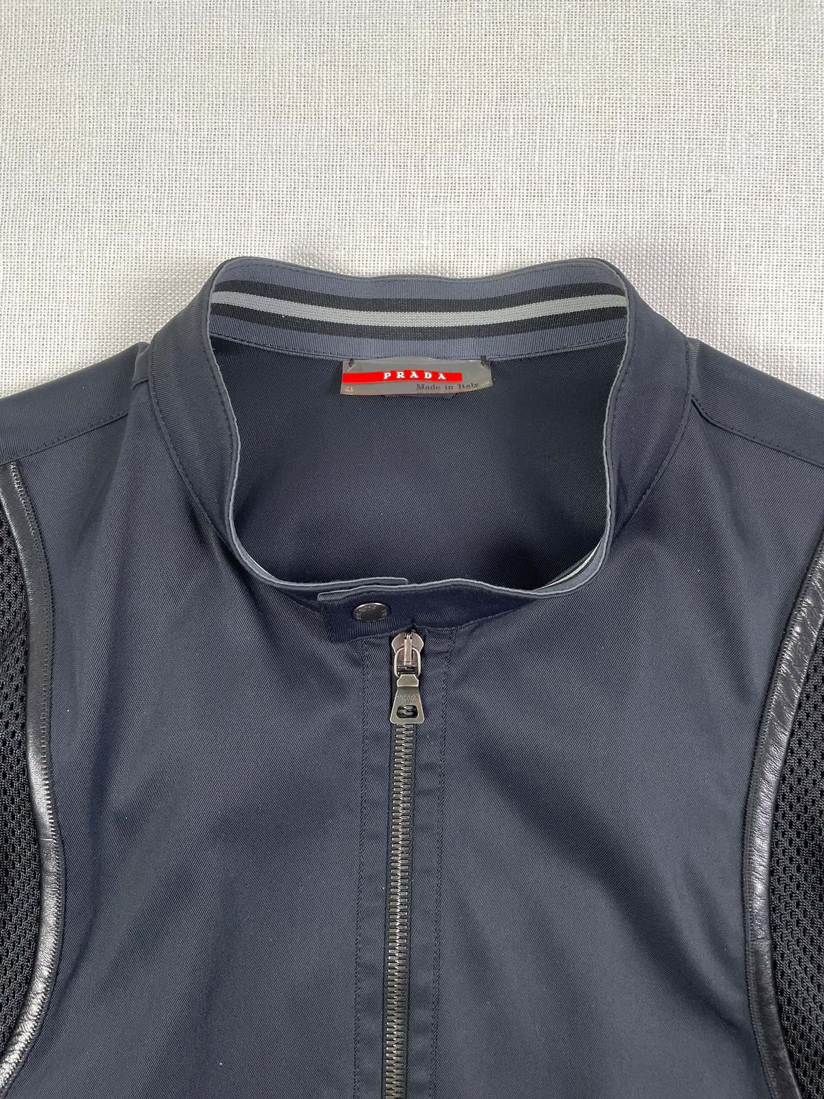 Prada Nylon & Leather Motorcycle Biker Jacket - Black | Garmentory