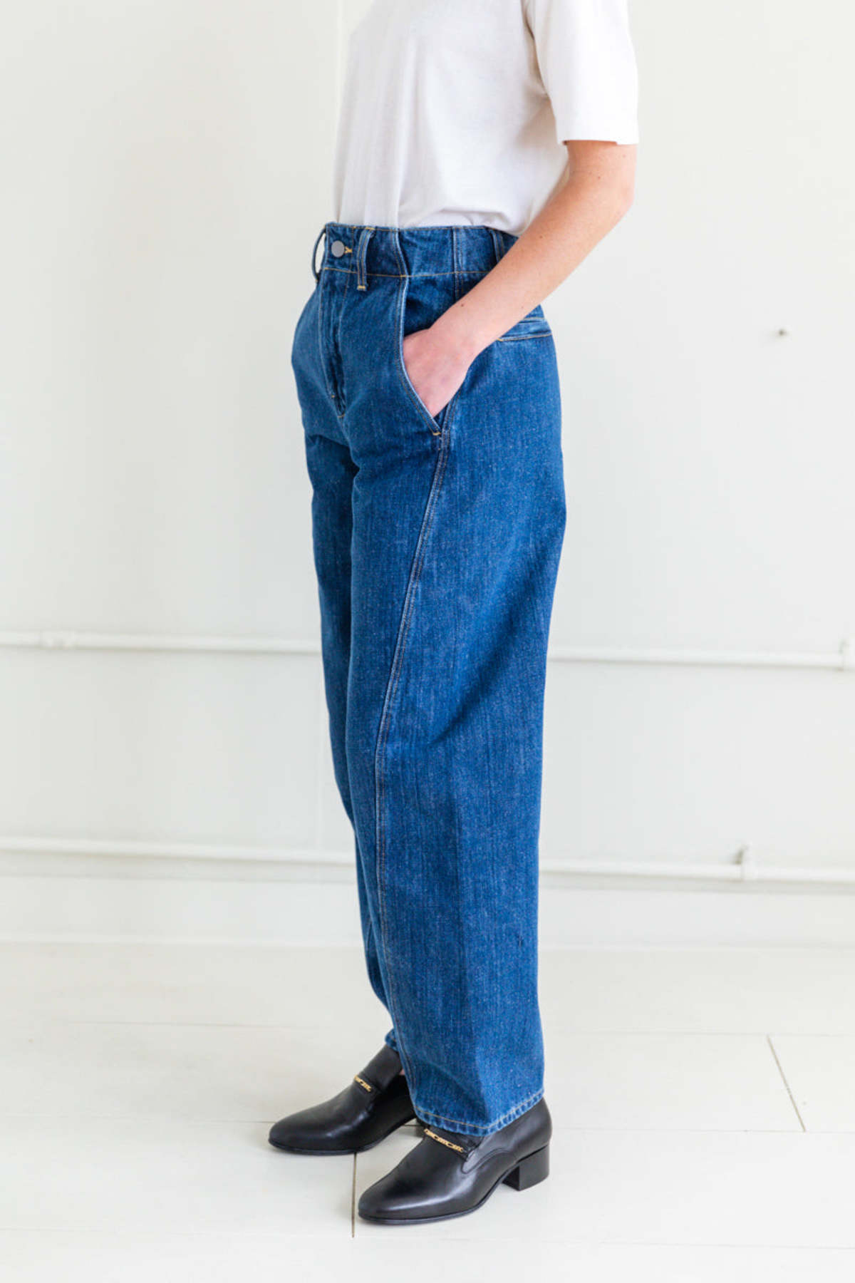 Studio Nicholson Akerman Jeans - Indigo Washed Denim | Garmentory