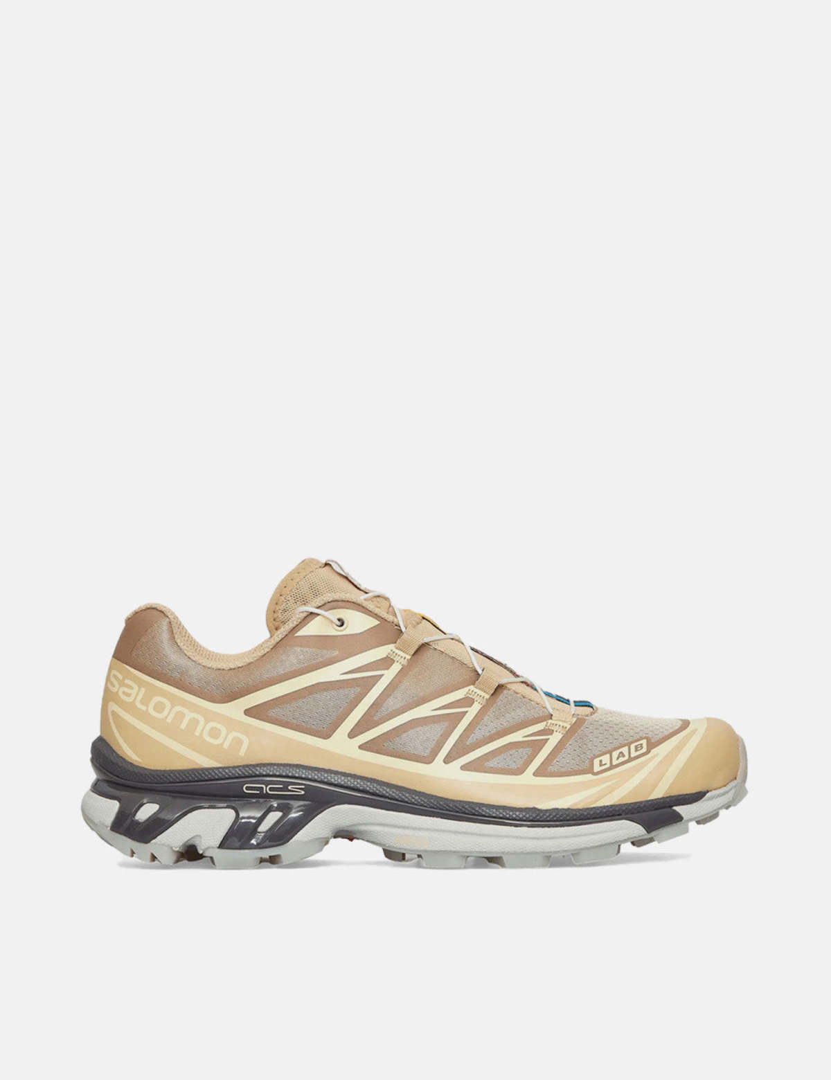 Salomon XT-6 CLEAR Trainers - Safari/Magnet/Vanilla Ice | Garmentory