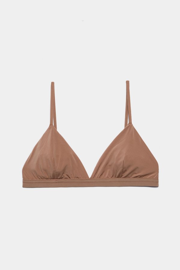 Land of Women SUPER SOFT TRIANGLE BRA - NUDE | Garmentory