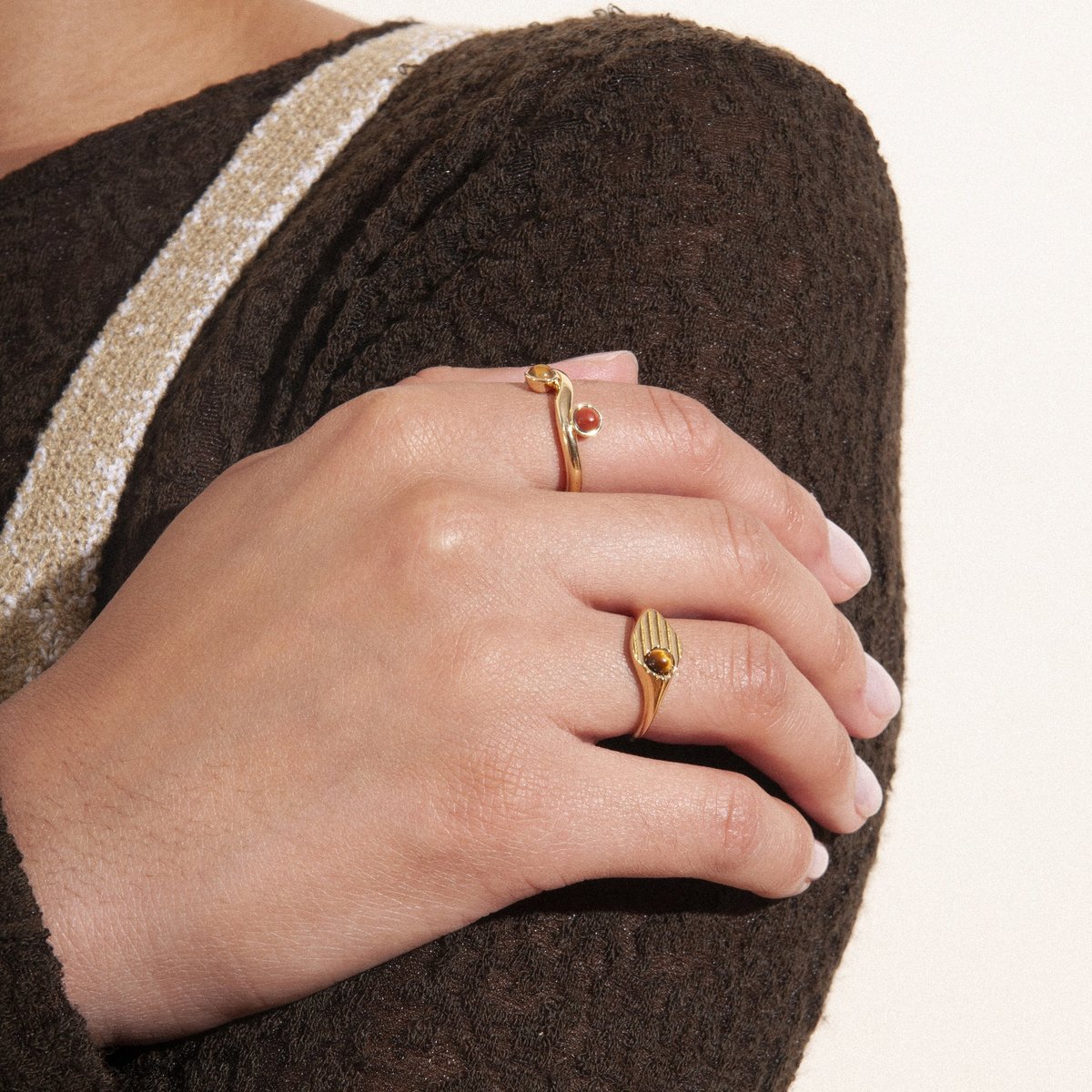 Lindsay Lewis Jewelry Remi Ring - Tigers Eye | Garmentory