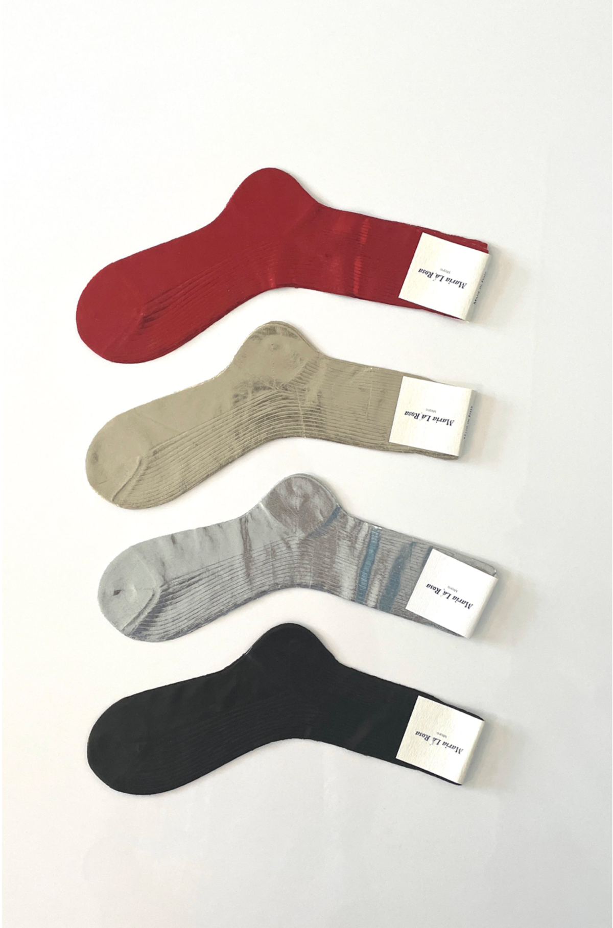 Maria La Rosa Ribbed Laminated Socks | Garmentory