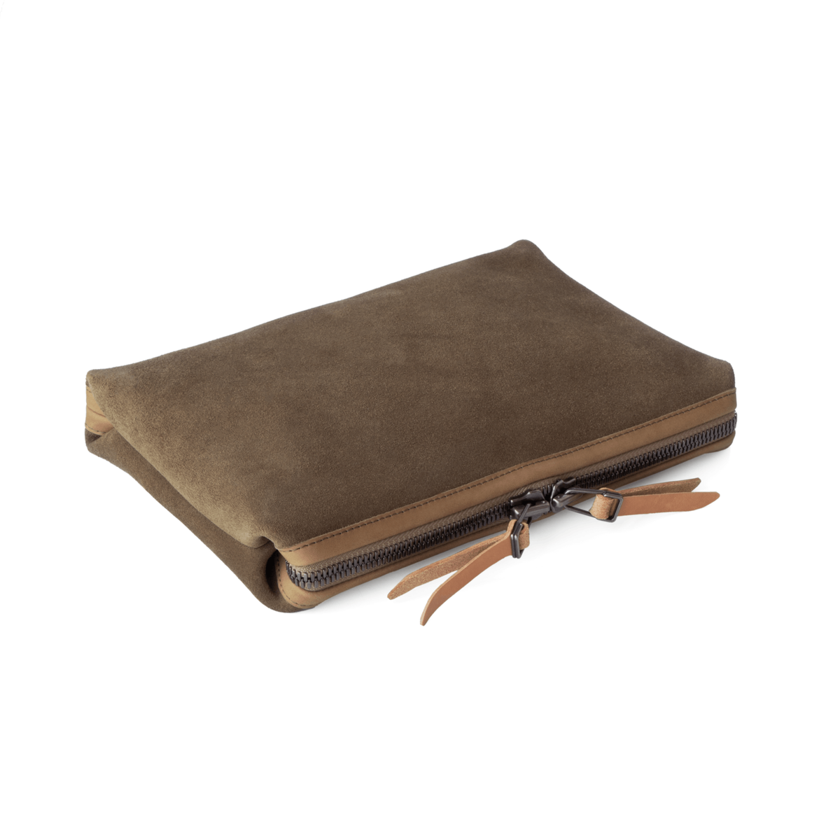 MAKR Organizer Shale Suede Pouch - Brown | Garmentory