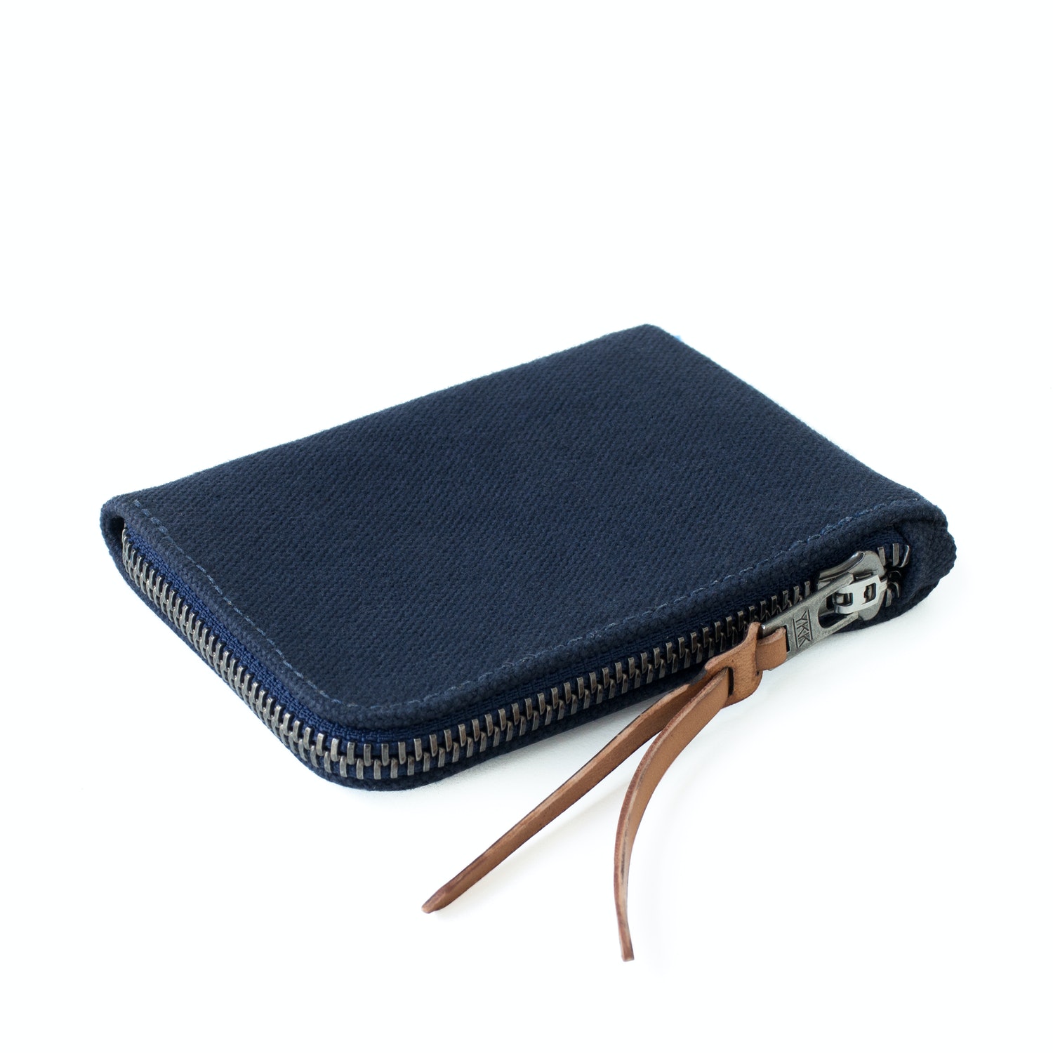 MAKR Canvas Zip Slim Wallet - Navy | Garmentory