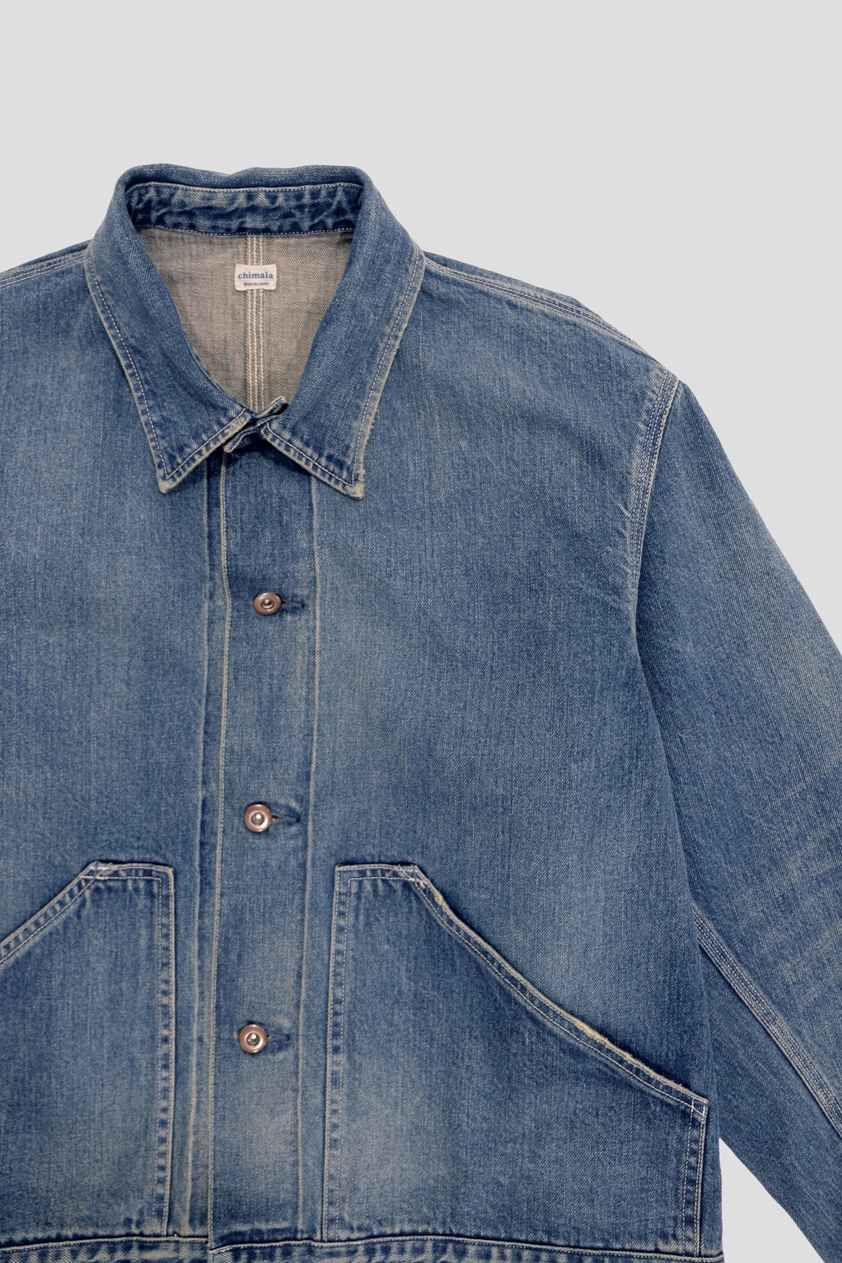 Chimala Japanese Denim Work Jacket - Distress | Garmentory