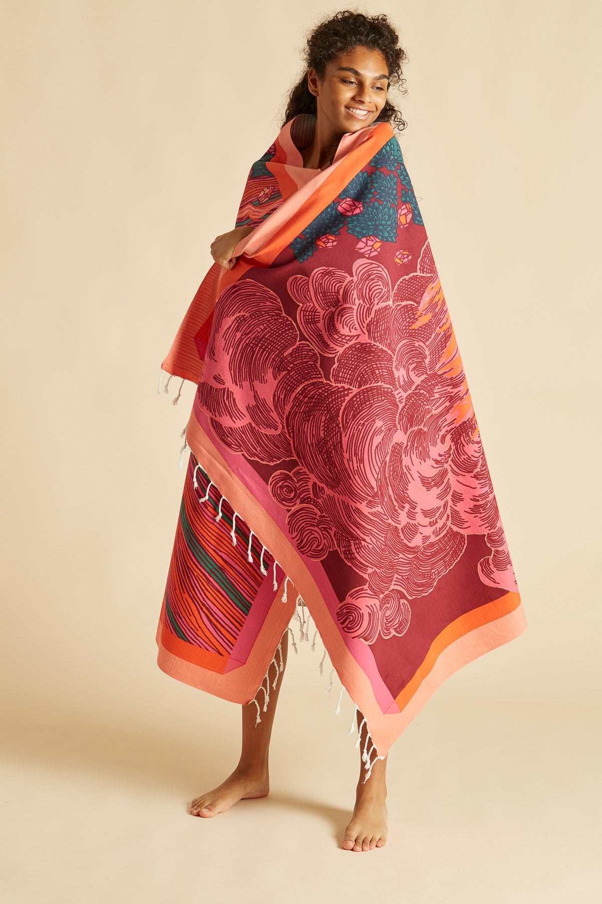 Inoui Editions Stromboli Fouta - Pink/Rose | Garmentory