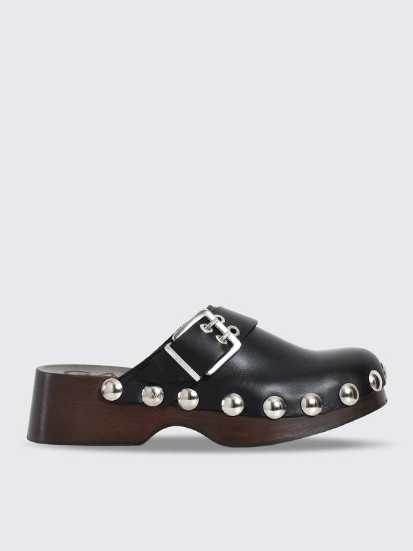 Ganni Retro Leather Clog | Garmentory