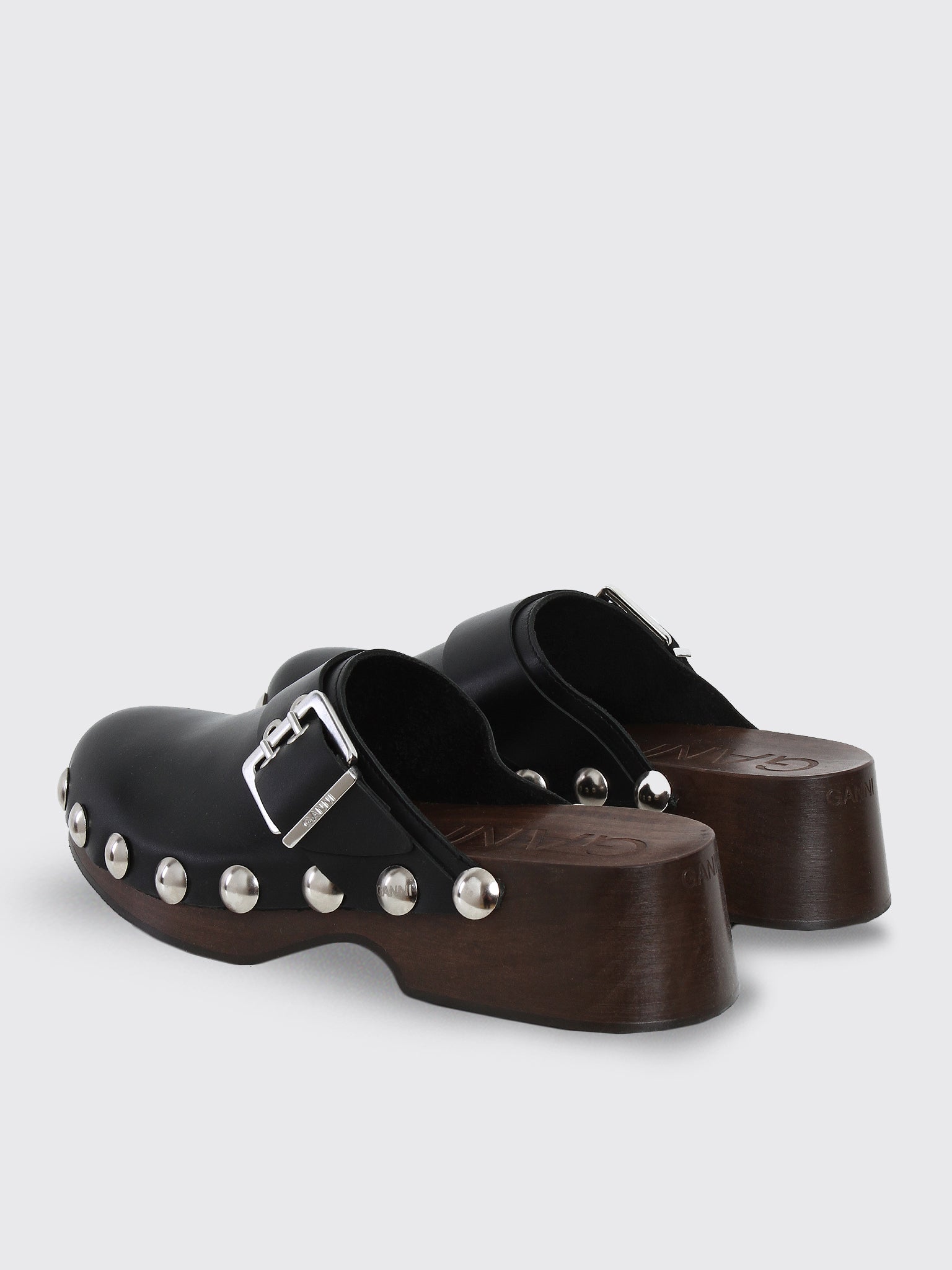 Ganni Retro Leather Clog | Garmentory