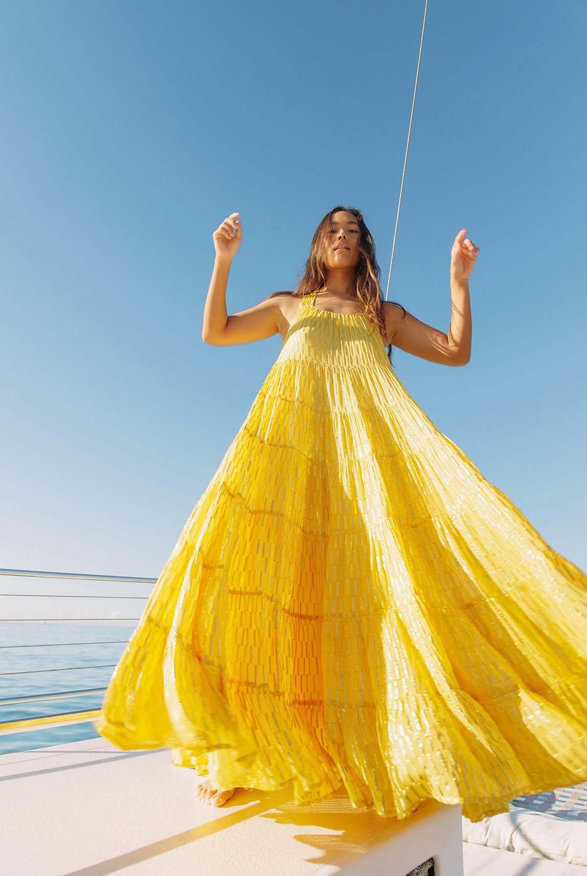 Sundress ALIZEE LONG DRESS - CROISETTE YELLOW | Garmentory