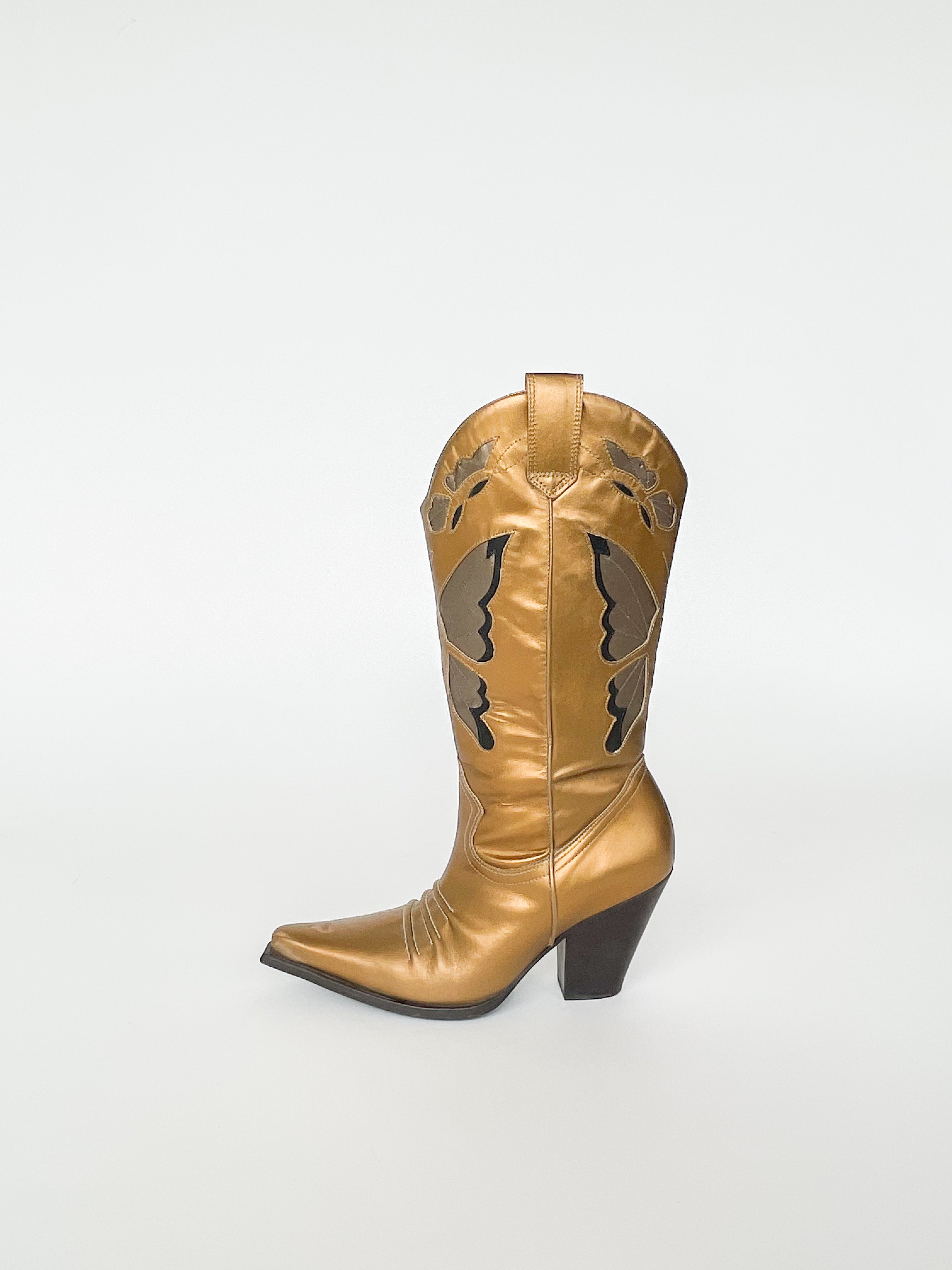 David Butterfly Cowboy Boots - bronze | Garmentory