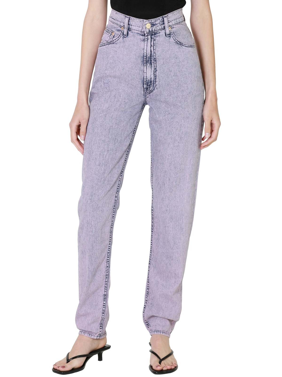 Mother Denim Snacks! High Waisted Twizzy Skimp - Silver Pink | Garmentory