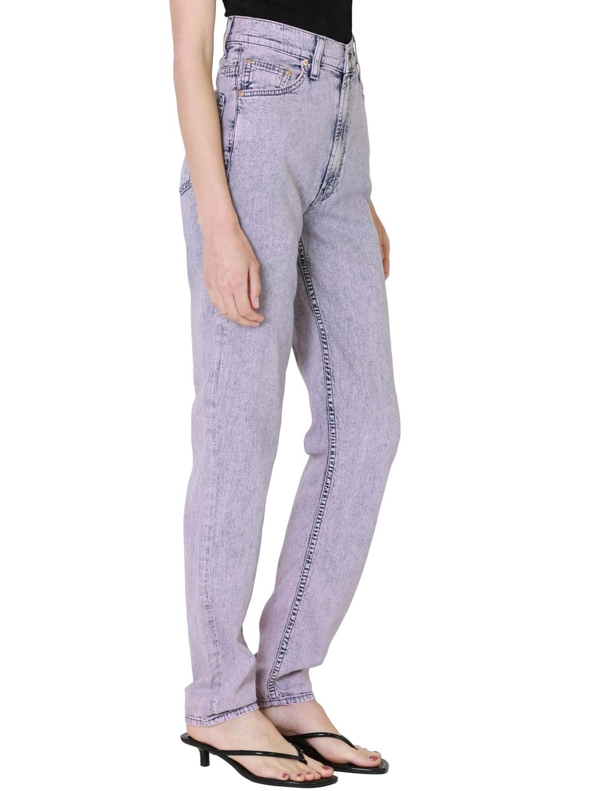Mother Denim Snacks! High Waisted Twizzy Skimp - Silver Pink | Garmentory