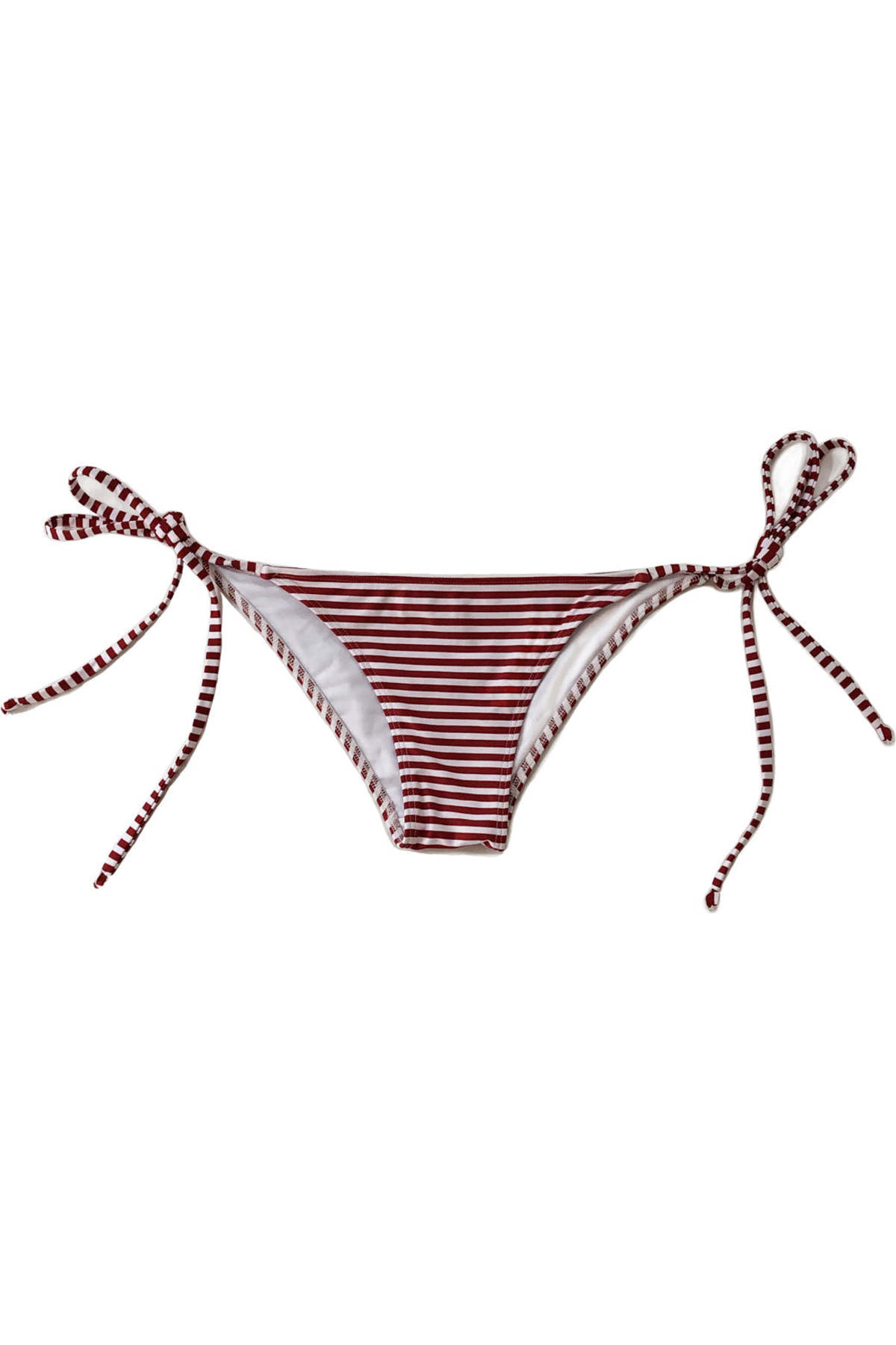 Novel Swim Candy Stripe String Bottom - Red/White | Garmentory