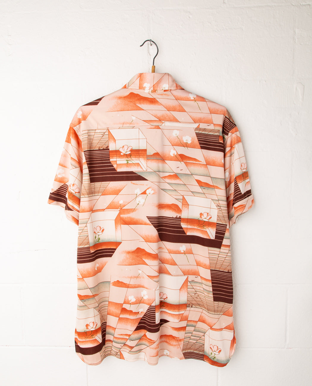 1970s Forced Perspective Print Shirt | Garmentory