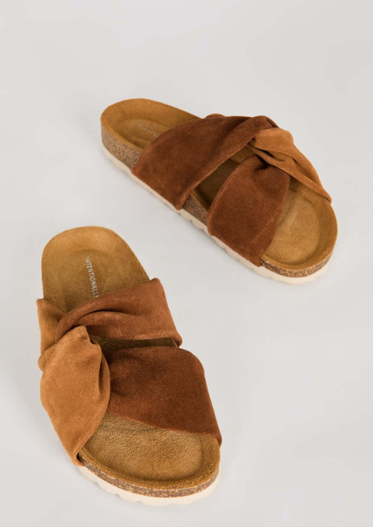 "INTENTIONALLY __________." Jordana Sandals - Chestnut Combo | Garmentory