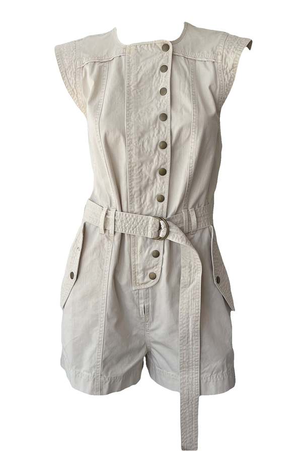Ulla Johnson Briar Romper - Brazilian Sand | Garmentory