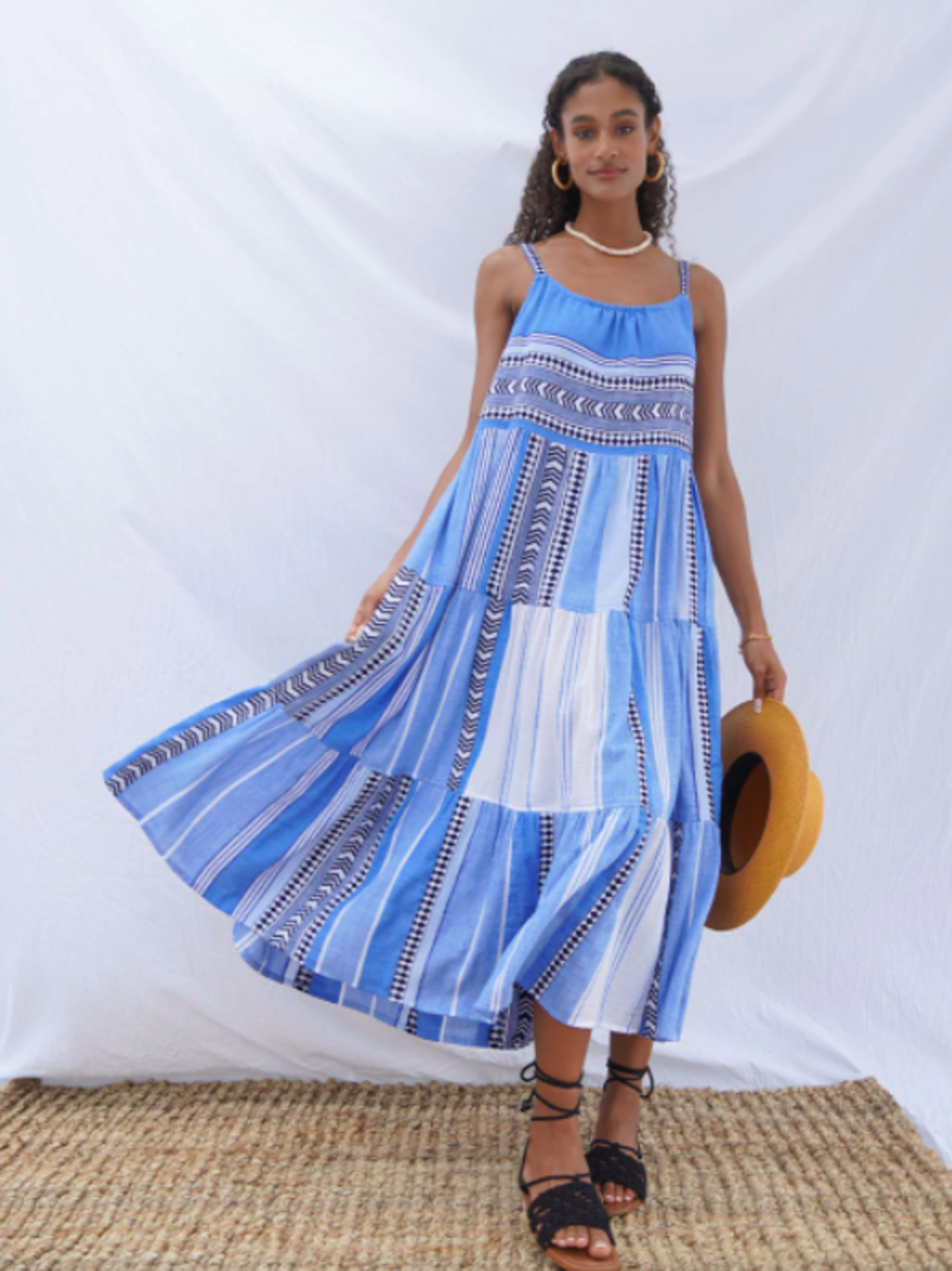 Lemlem Neela Cascade Dress - Indigo Multi | Garmentory