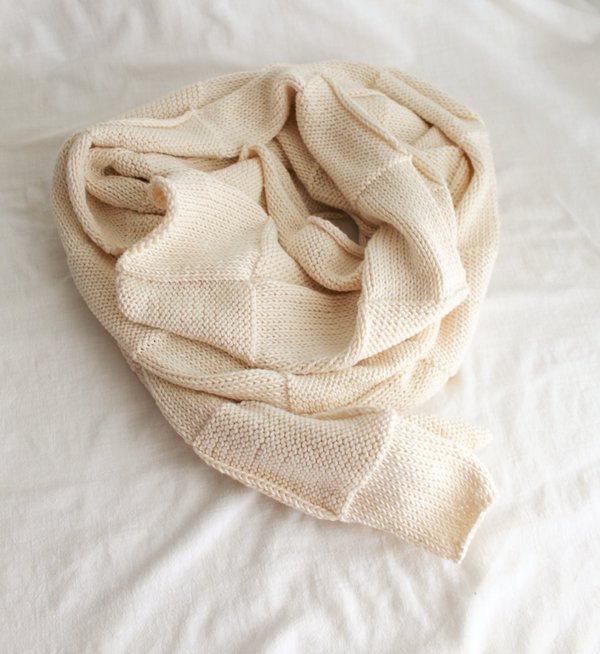 ERGO Grid Stich Scarf - Ivory | Garmentory