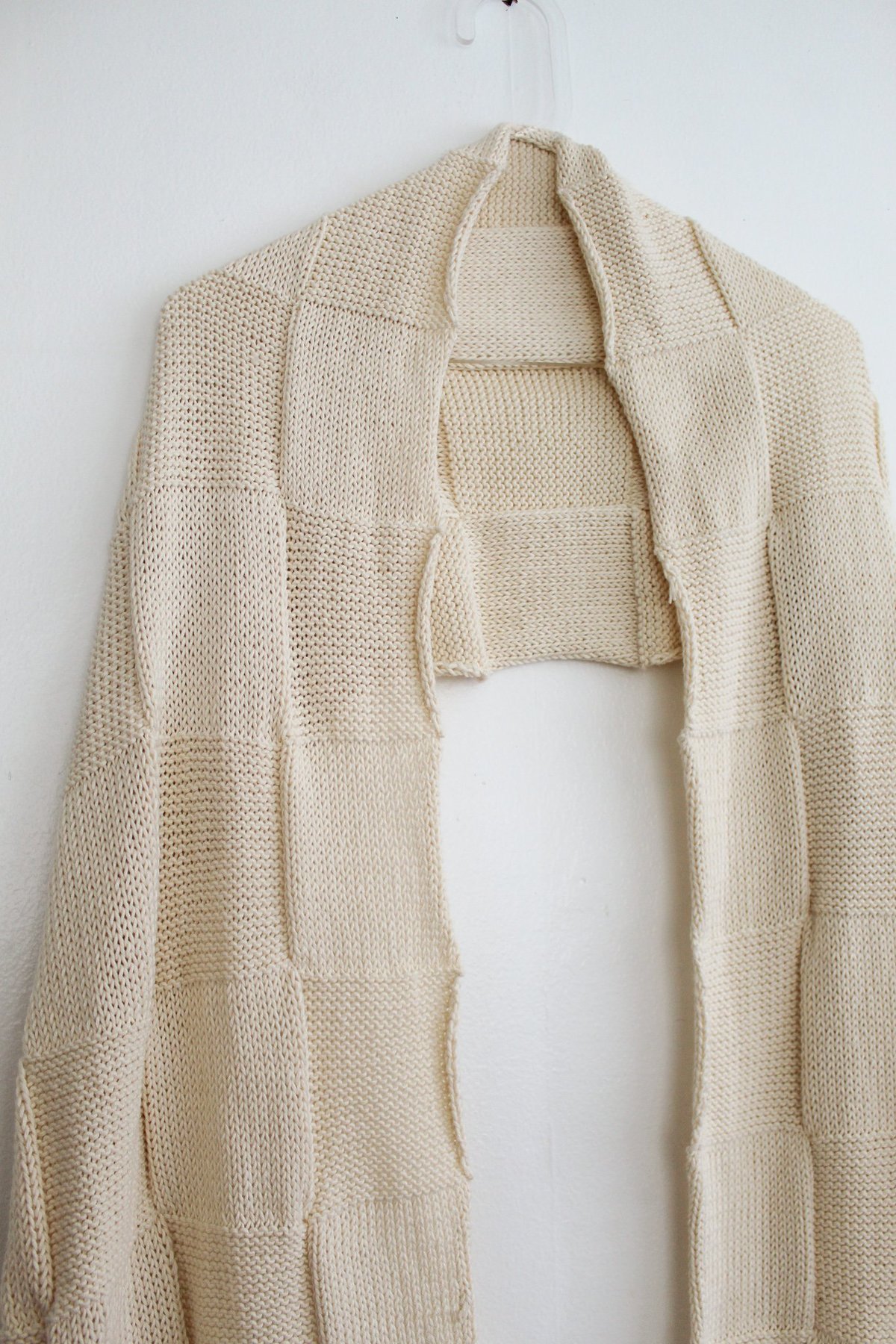 ERGO Grid Stich Scarf - Ivory | Garmentory