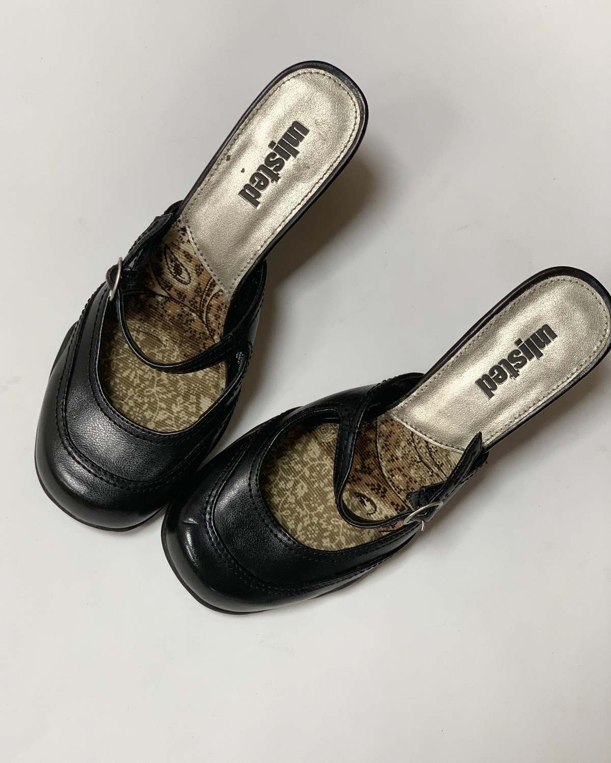 Vintage Mary Jane Slides - Black | Garmentory