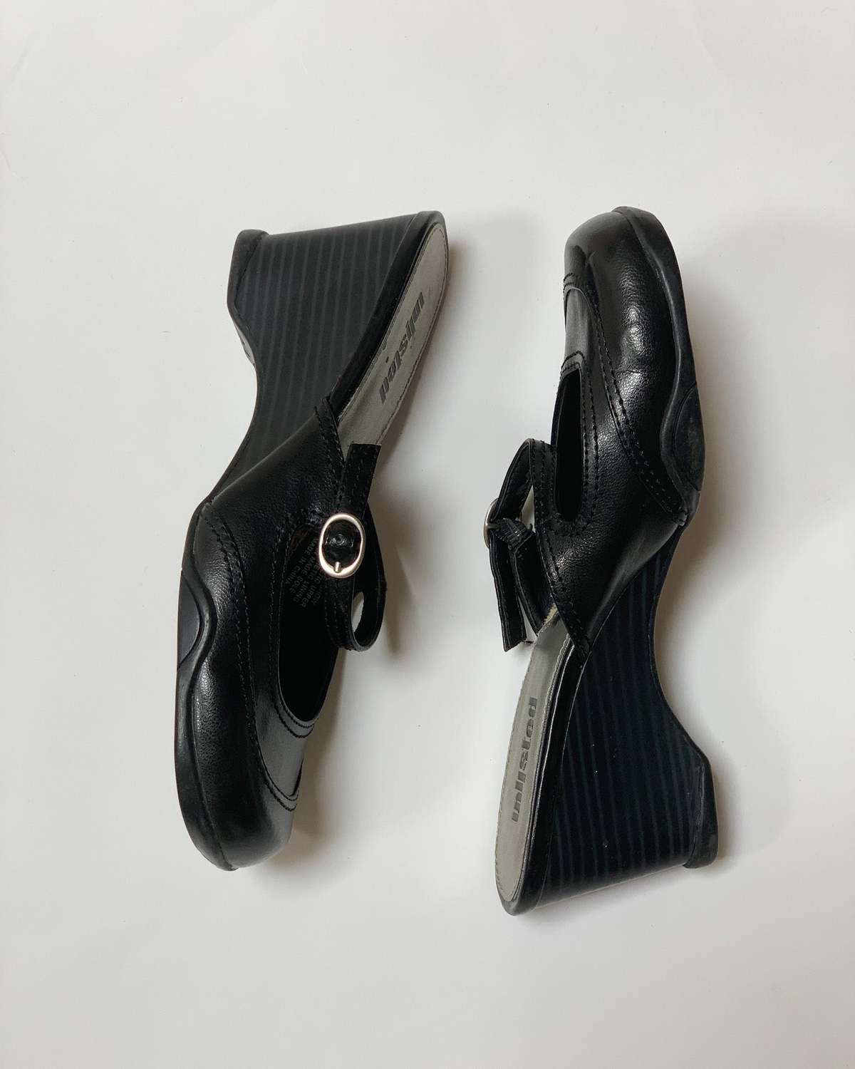 Vintage Mary Jane Slides - Black | Garmentory