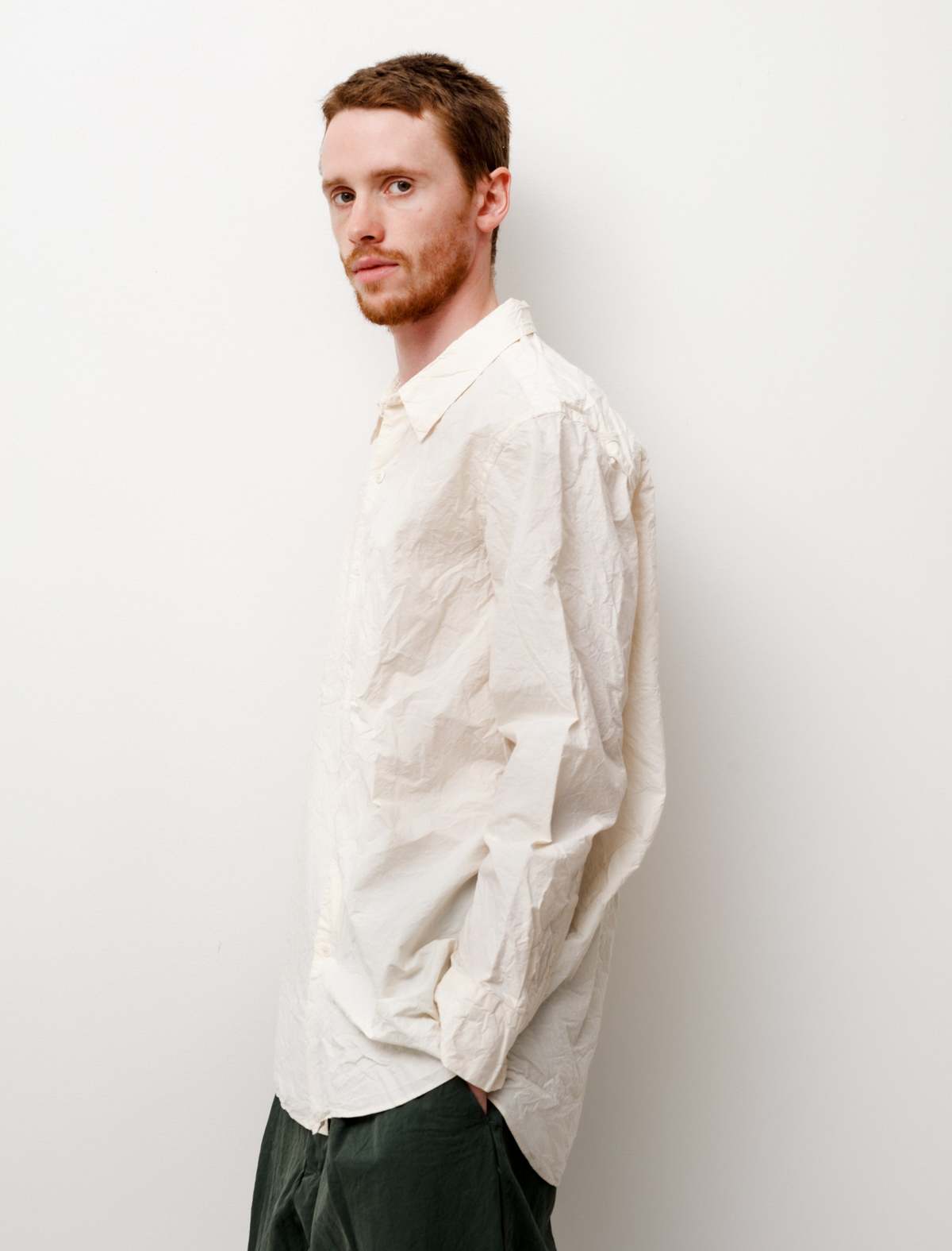 Casey Casey Mens Fabiano Bigger Shirt - Natural | Garmentory