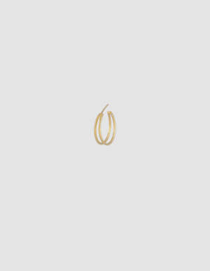 LES SOLIDES double round hoops pair - gold | Garmentory