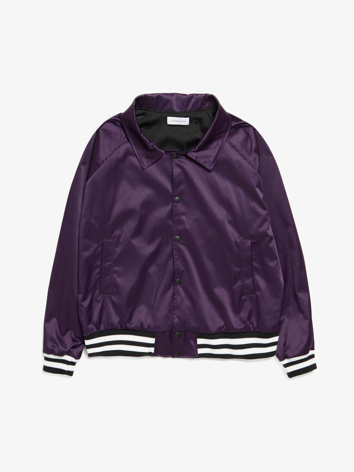 Alexander Digenova Button Back Sequins Silk Satin Bomber - Purple ...