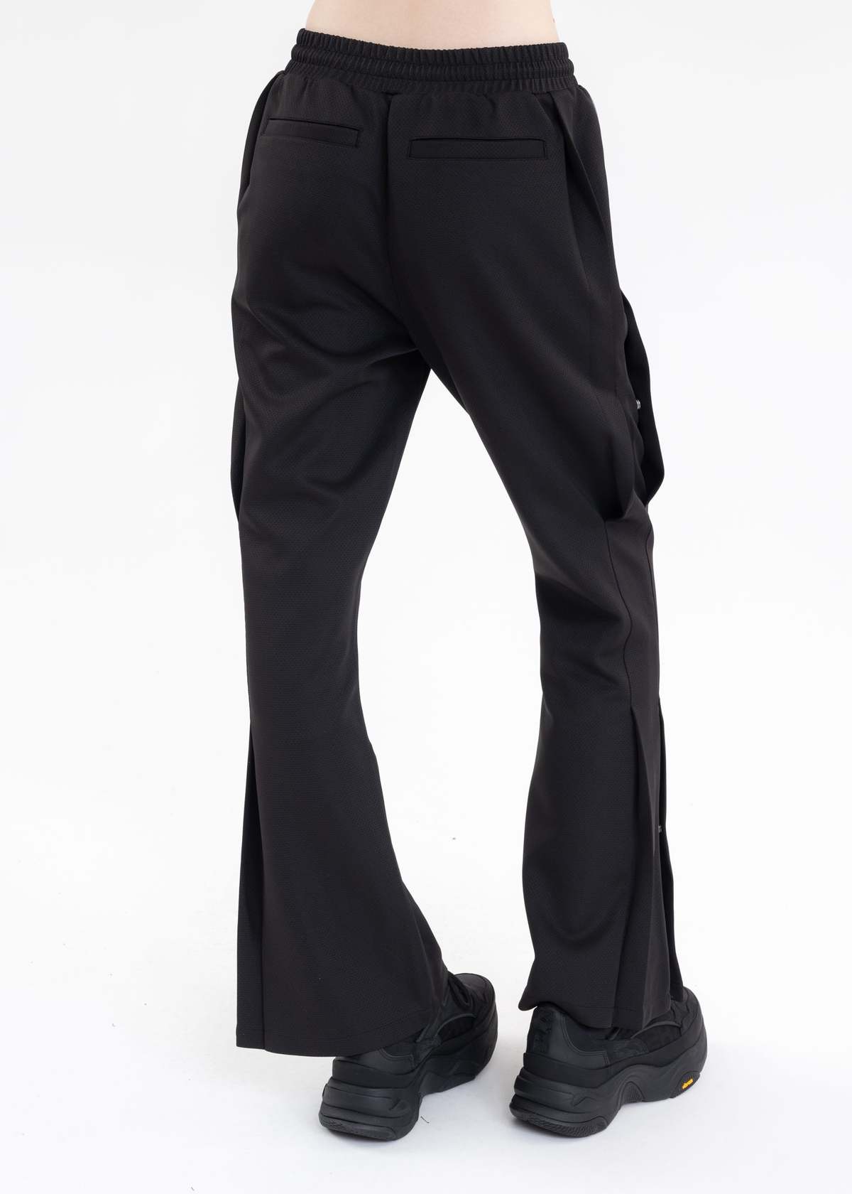 C2H4 Fair Shaped Layer Panelled Track Pants - Black | Garmentory