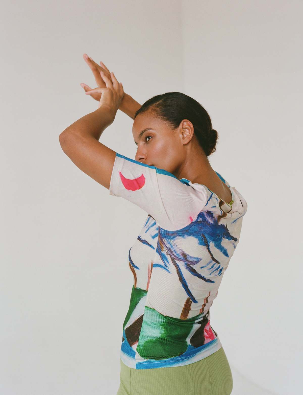 Rationalle Maggie Top - Painterly Print | Garmentory
