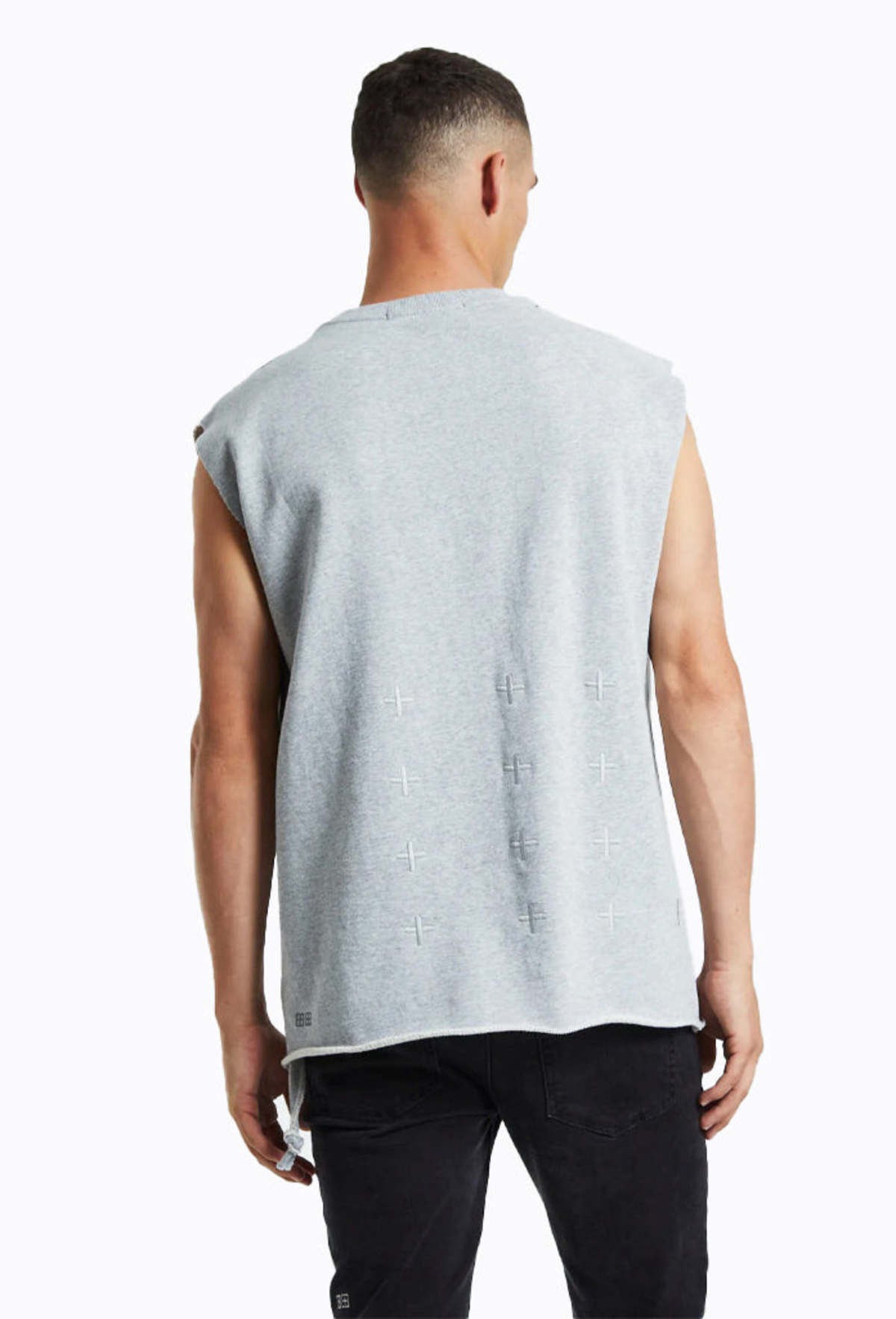 Ksubi 1999 Fleece Cut Off Vest - Grey Marl | Garmentory