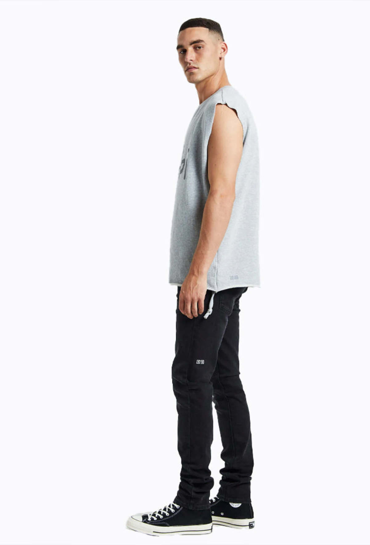 Ksubi 1999 Fleece Cut Off Vest - Grey Marl | Garmentory