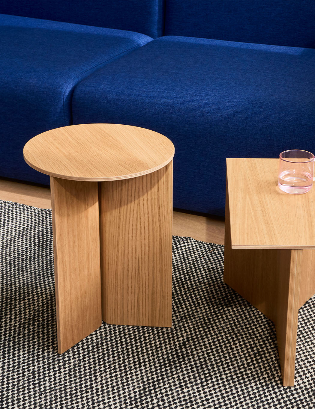 Hay Slit Wood Side Table - Oak | Garmentory