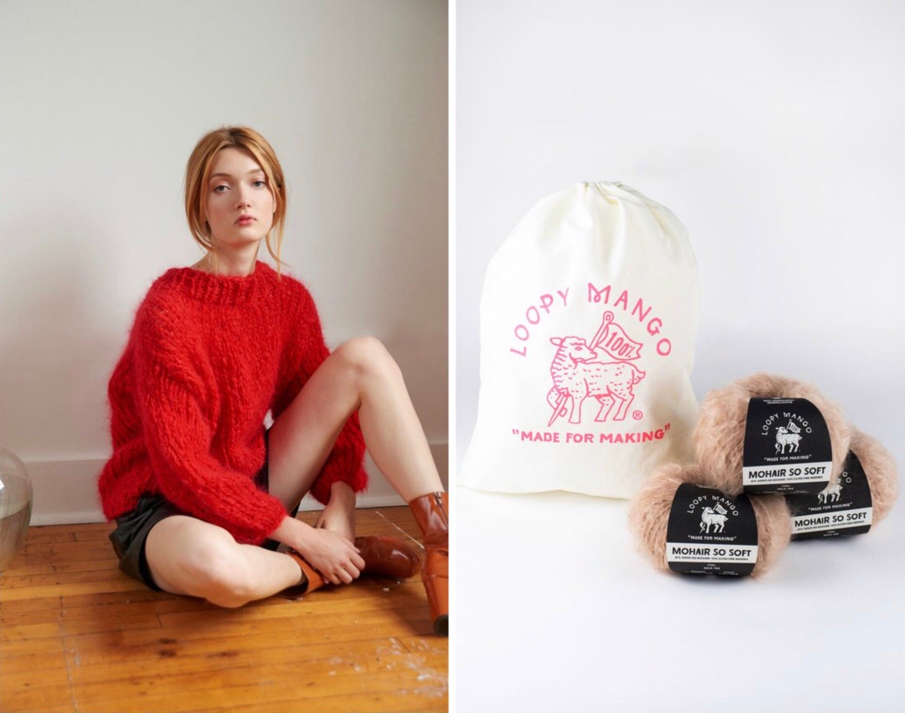 Loopy Mango DIY Kit Sweater - Red | Garmentory