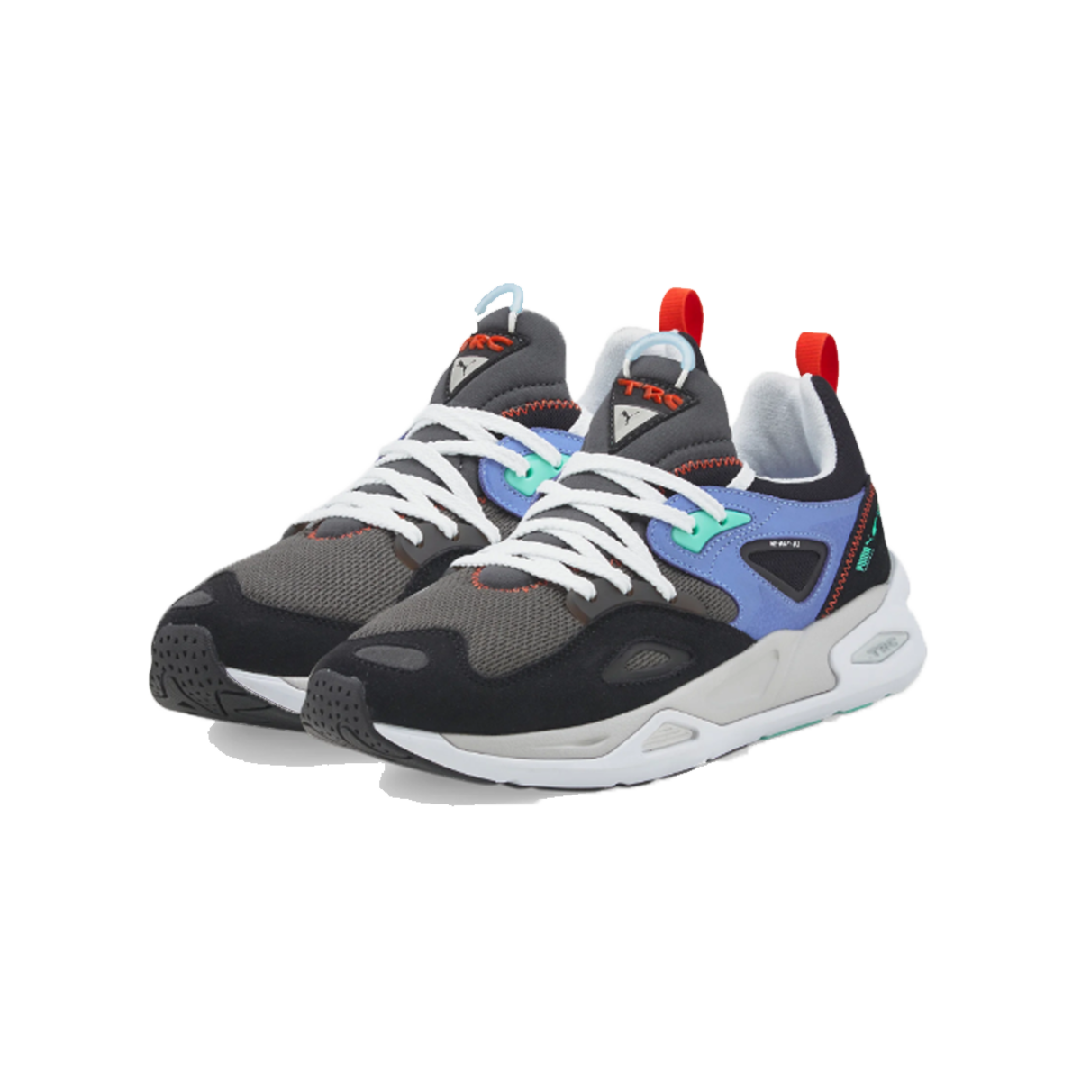 Puma TRC Blaze The Triangle Sneakers - Black/Elektro Purple | Garmentory
