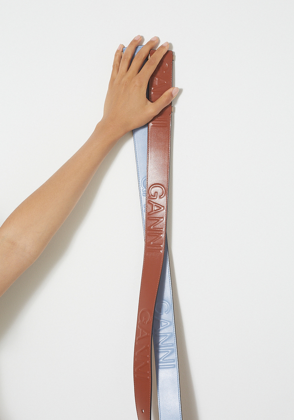 Ganni Logo Leather Belt | Garmentory