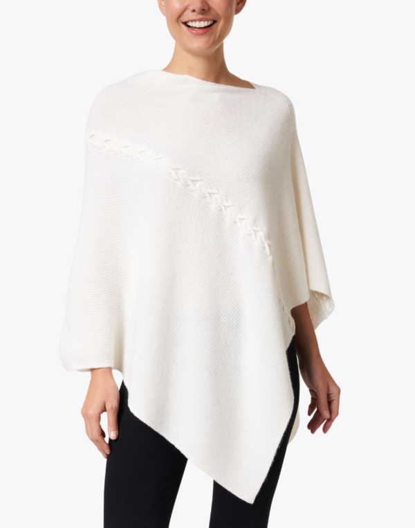 Heidi Says Laced Poncho - Bianco | Garmentory