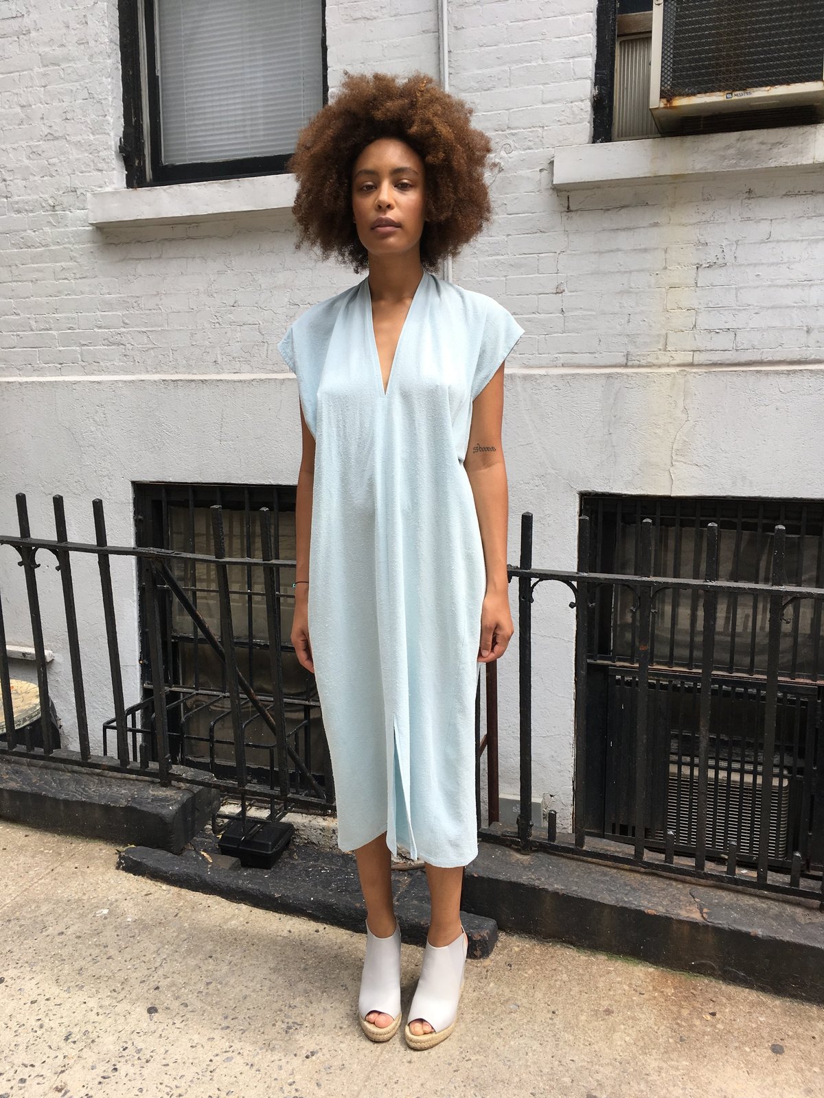 Miranda Bennett Silk Noil Knot Dress | Garmentory