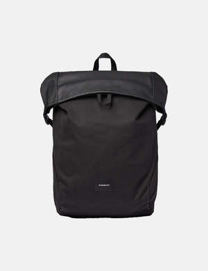 Sandqvist Alfred Polycotton Rolltop Backpack - Black | Garmentory