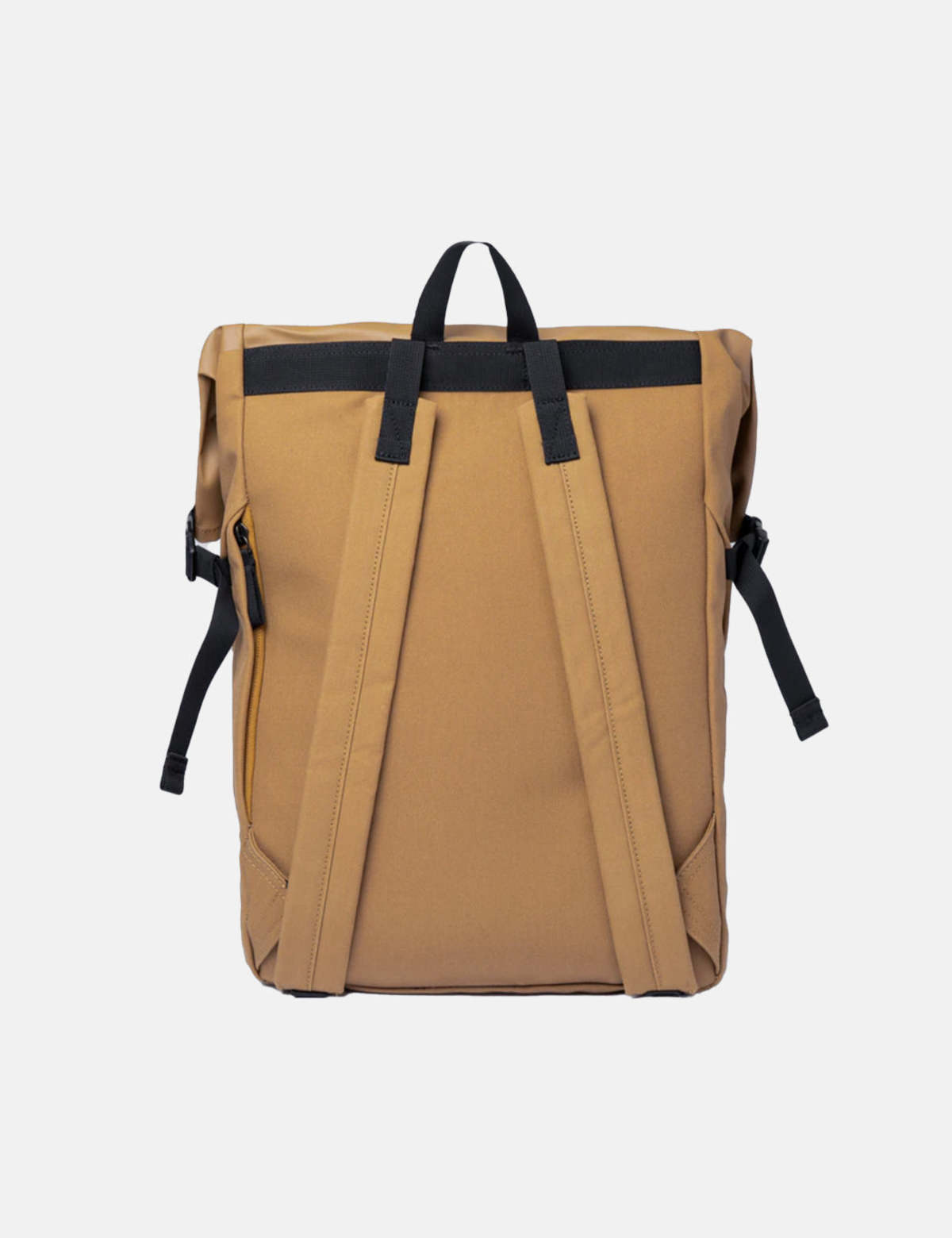 Sandqvist Alfred Polycotton Rolltop Backpack - Bronze/Black | Garmentory