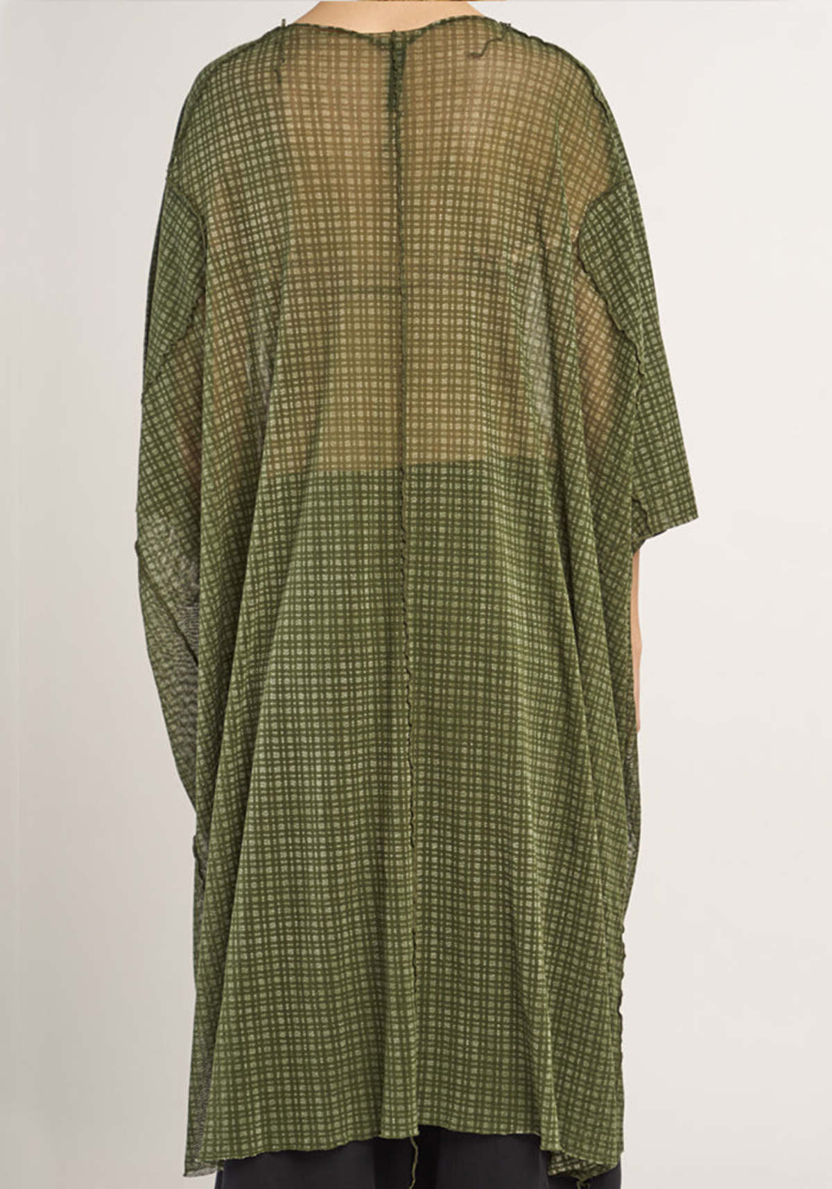 Rundholz Asymmetric Oversized Sheer Mesh Tunic in BLACK PRINT Only ...