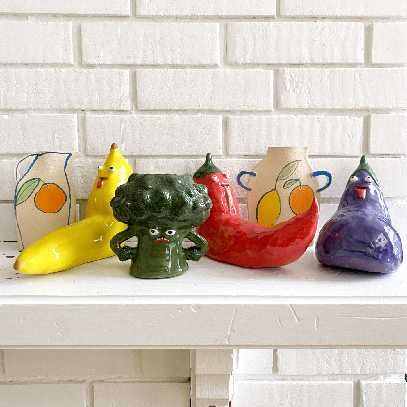 Sarah Hughes Silly Banana Vase Sculpture - yellow | Garmentory